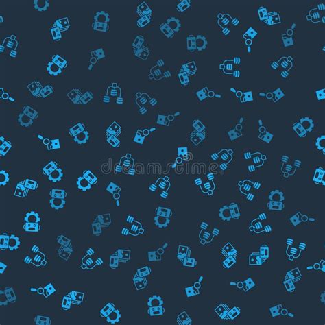 Set Artificial Intelligence Robot Server Data Photo Retouching And