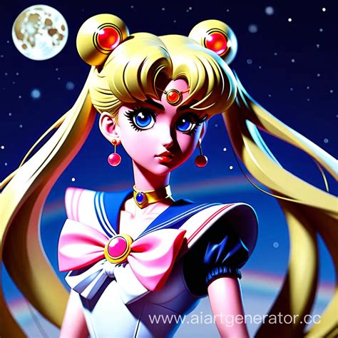 Empowered Sailor Moon In Glorious Moonlight Transformation Ai Art Generator