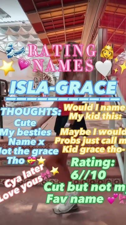 Isla Grace Was Requested Soo Here It Is X Comment More Names In The Comments 💕⭐️🌊 Youtube