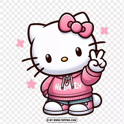 Hello Kitty Peace Sign Toppng Hello Kitty Imagenes Cosas De Hello