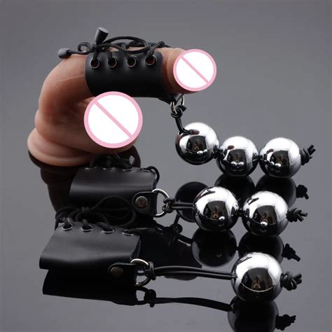 Penis Weight Training Dick Ring Sex Toy For Man Cockring Metal Weight Hanger Stretcher Penis