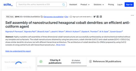 Citation Report Self Assembly Of Nanostructured Hexagonal Cobalt