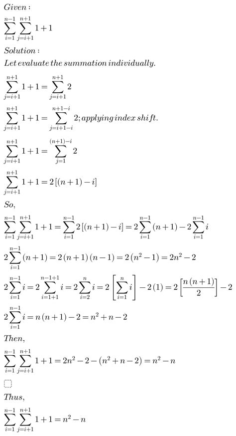 Solved This Is Sigma Summation Problem Course Hero