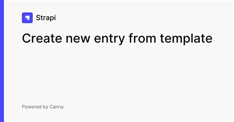 Create New Entry From Template Voters Strapi