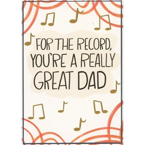 Music Notes For The Record Youre A Really Great Dad 3d Pop Out Fathers Day Card From Son 1