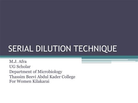 Serial Dilution Techniquepptx