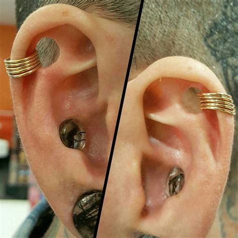 Stretched Cartilage Coin Slot Daith Piercing Jewelry Piercing