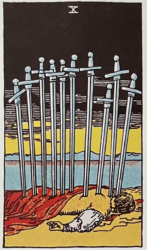 10 Mačeva Tarot Karta Značenje Tarotema