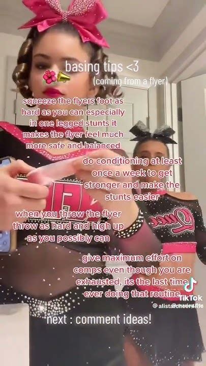 Basing Tips For Cheer The Video Goes Out To Ailstarcheer4life Cheerleader Cheer Shorts Youtube
