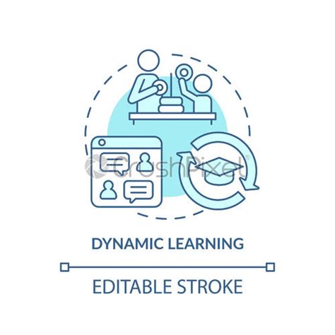 Dynamic Learning Turquoise Concept Icon Stock Vector 5040174 Crushpixel