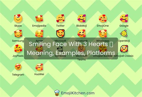 🥰 Smiling Face With 3 Hearts Emoji Meaning Info Stats Emojikitchen