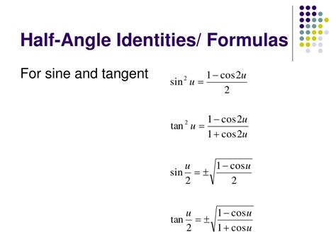 Ppt Exploring Sine And Tangent Multiple Angle Formulas And