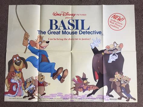 Basil The Great Mouse Detective 1986 Original Uk Quad Poster Disney £9 99 Picclick Uk