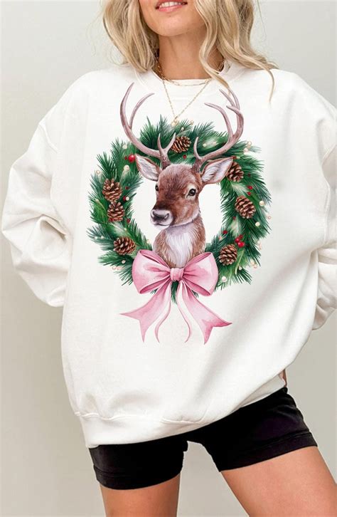 Coquette Reindeerchristmas Pngchristmas Designspink Christmas Png