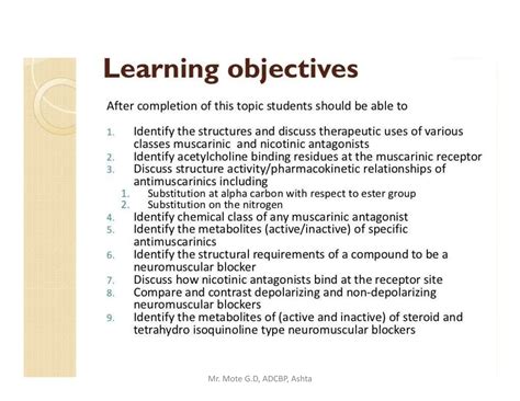Medicinal Chemistry I Unit 3b Cholinergic Blocking Agentpptx