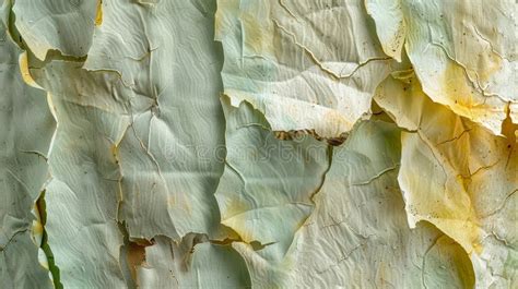 Thin Translucent Layers Of Peeling Bark Creating A Delicate And Papery