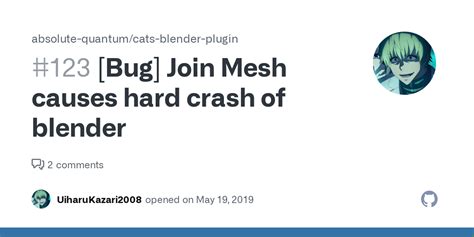Bug Join Mesh Causes Hard Crash Of Blender · Issue 123 · Absolute Quantumcats Blender Plugin