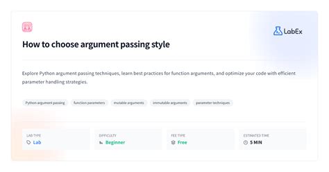 how to choose argument passing style labex