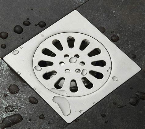 Sus304 Square Floor Drain Shower Drain Grid Square Tile Insert