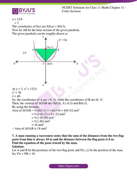 Ncert Conic Section Exercise Solution Ncert Chapter 11 Exercise 111