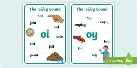 Vowel Digraph Oi Oy Sound Display Posters Teacher Made