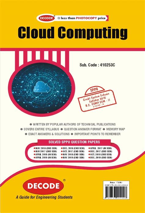 Cloud Computing For Sppu 15 Course Be Ii Comp 410253c 2020 Edition Ebook Dhotre I A