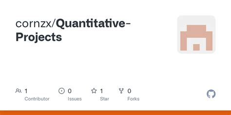 Github Cornzxquantitative Projects