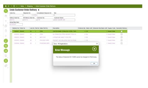 Cannot Undo Customer Order Delivery If A Package Part Exists In Any Of