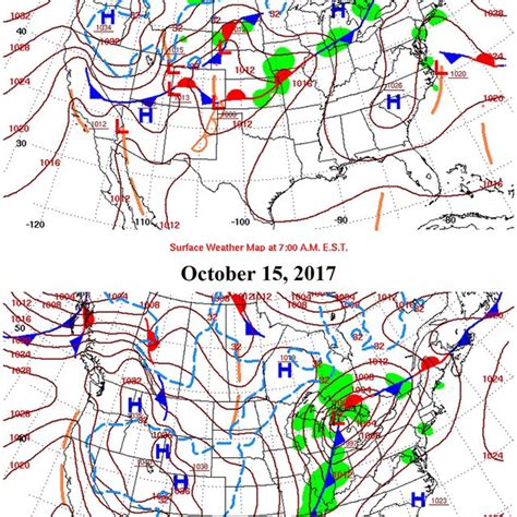 Surface Weather Maps From National Oceanic And Atmospheric