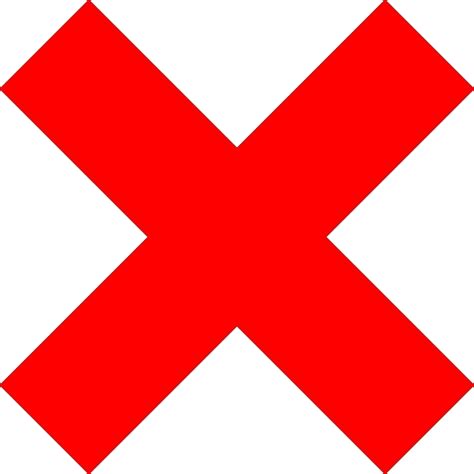 File Heavy Red X Png Wikimedia Commons