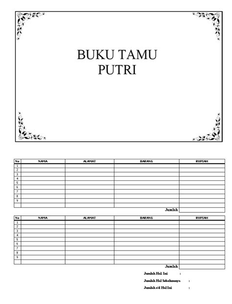 Buku Tamu Gawan Putri Pdf