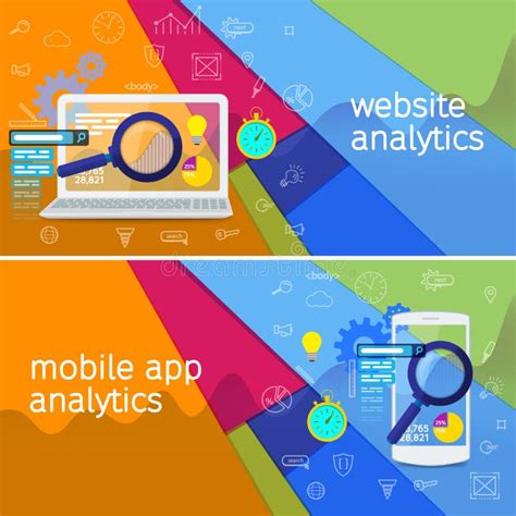 Website Analytics Search Information And Computing Data Analysis Stock