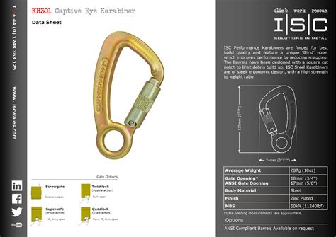 Isc 50kn Captive Eye Karabiner Supersafe 3 Way Steel Stihl Shop