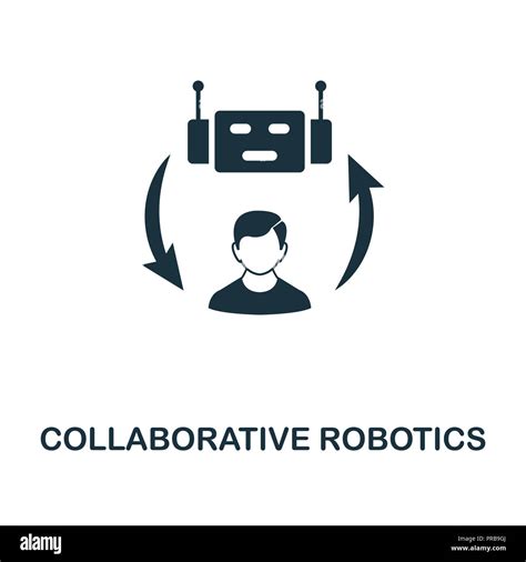 collaborative robotics icon simple style design from industry 4 0 collection ux and ui pixel