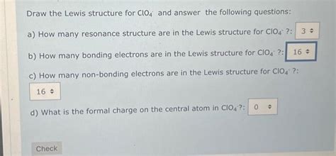 Solved Draw The Lewis Structure For ClO And Answer The Chegg