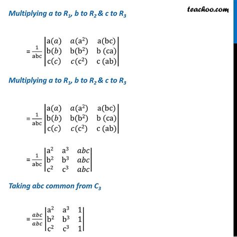 Question 1 Without Expanding The Determinant Prove That