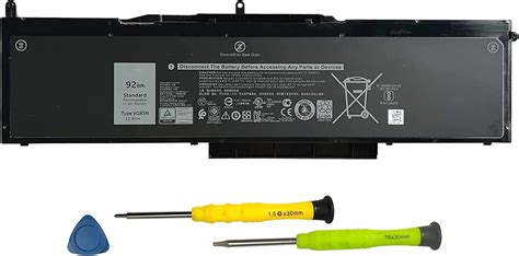 Vg93n 92wh Laptop Battery Compatible With Dell Precision 15