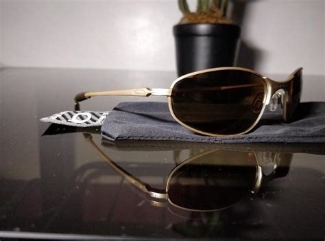 Oakley A Wire Gold Iridium Sunglasses Authentic Mens Fashion Watches