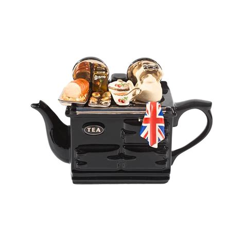 British Sunday Roast Teapot Aga Style Novelty Teapot Black Made In
