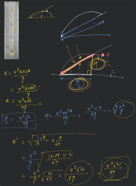 A Projectile Is Projected With Speed U At An Angle Of 60 { Circ} With Hor