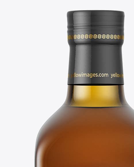 750 Ml Amber Glass Olive Oil Bottle Mockup Free Download Images High