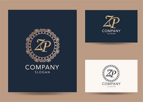 Premium Vector Modern Monogram Initial Letter Zp Logo Design Template