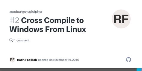 Cross Compile To Windows From Linux Issue 2 Xeodou Go Sqlcipher GitHub