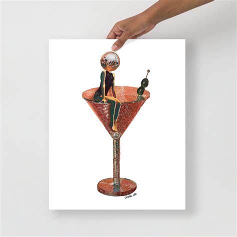 Disco Martini 2 Art Print Caroline Ellis Art