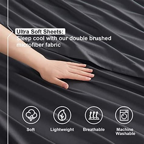 Nestl 5 Piece Luxury Split King Sheets Set For Adjustable Beds Deep