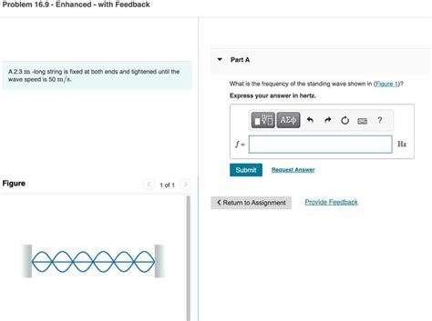 problem 16 9 enhanced with feedback a 2 3 m long string is fixed at both ends and tightened