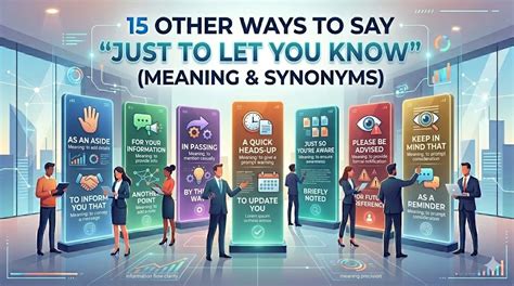 15 Other Ways To Say “just To Let You Know” Meaning And Synonyms