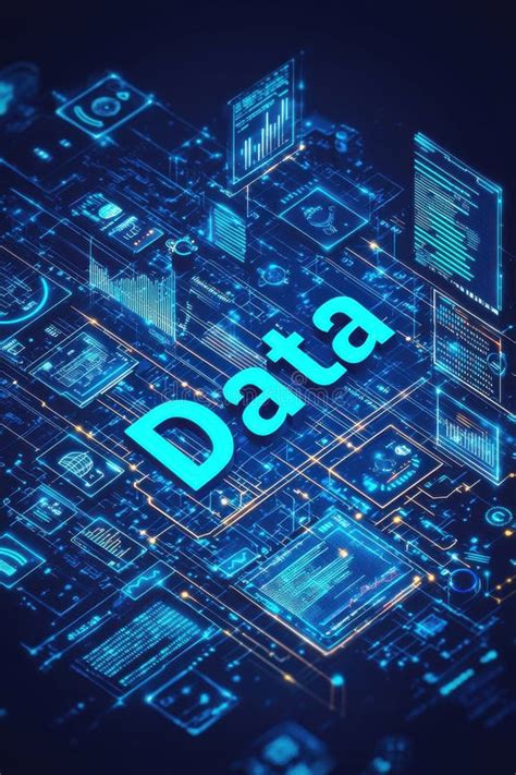 Futuristic Data Visualization Featuring Graphs And Charts In A Digital