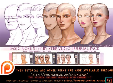 Basic Nose Video Tutorial Pack Promo By Sakimichan On DeviantArt