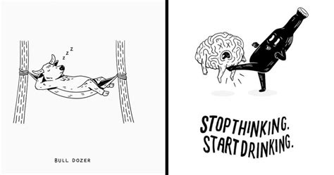 40 Funny Minimalist Comics From Pun Loving Artist John Larigakis